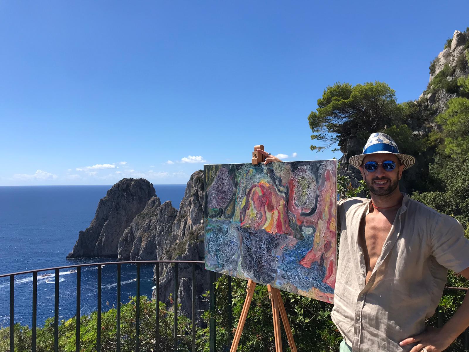 "Capri il Sogno a Colori" in mostra i dipinti dell'artista Fabio Capoccia in Piazzetta Cerio e ...